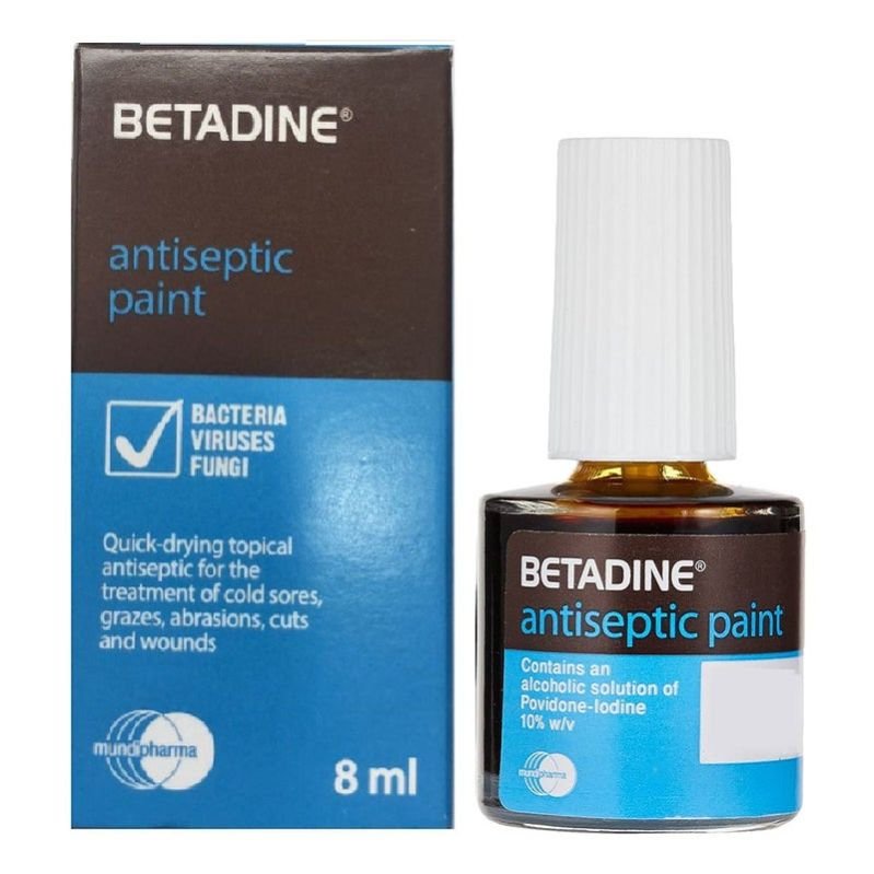 Betadine Antiseptic Paint With 10% Povidone Iodine 8ml in Disinfectant ...