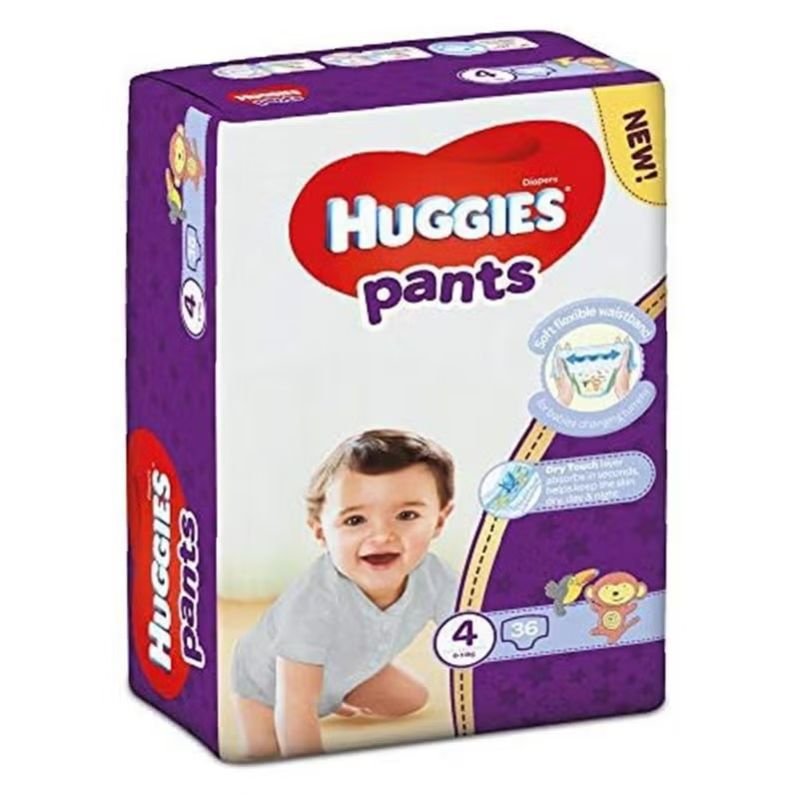 Huggies Active Baby Diaper Pants, Size 4, 9-14Kg, Promo Pack of 2 x 36 ...